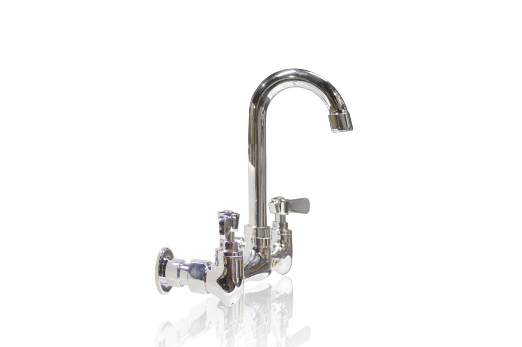Short Gooseneck Spout 20-WMF-FC-LH-SS. 8" Wall Mount Kitchen Sink ...