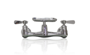 Short Spout 8 Inch on Center Brass Faucet with Handles & Soap Dish 21 ...