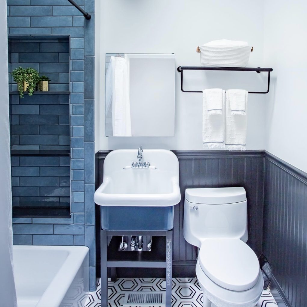 NEW Small Wall Mount High Back Bath Sink Antique Inspired Deep Basin ...