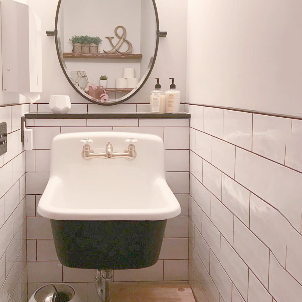 Vintage Style Deep Utility Sink Antique Inspired High Back Cast Iron ...