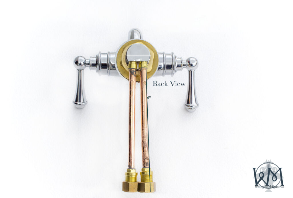 WatermarkFixtures WMF-SHF Single Hole Wall Mount Faucet Hot & Cold ...