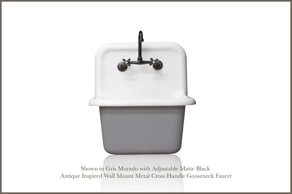 Vintage Style Beveled Edge High Back Deep Utility Sink Antique Inspired ...